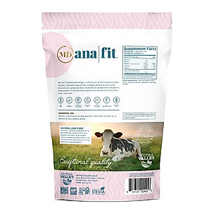 MD Ana Fit - Grass-Fed Hydrolyzed Collagen Peptides Powder, Non-GMO Dairy, Hormone Free & Gluten Free, Pasture Raised, Cherry, 30 Stick Packs (360g)