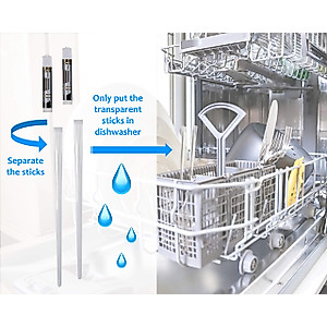 Everyday Delights LED Light Up LightSaber Chopsticks, 2 pairs (Red & Blue), Reusable Durable Eco-friendly Lightweight Portable BPA Free Food Safe Kitchen Dinner Party Utensil Tableware Toy Gift