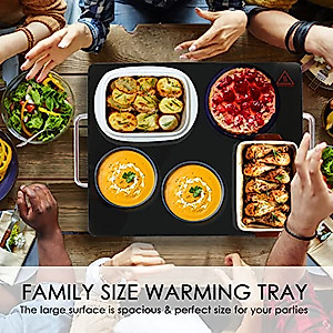 Artestia Electric Warming Trays for Food, Food Tray Warmer for Parties with Adjustable Temperature Control, for Home Dinners, Buffets, Restaurants, House Parties, Party Events, 17.5"x12.2"