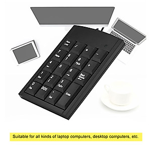 Mechanical Keyboard, Ergonomic Keyboard, Portable Mini USB Numeric Keypad Number Keyboard for Laptop, Gaming Keyboard