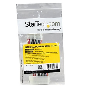 StarTech.com 6in 20 Pin Motherboard to 24 Pin ATX Power Adapter - M/F (ATX2024FM)