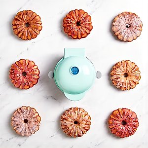 Cake Maker Lava Cake Maker Mini Donut Maker Waffle Maker Pancakes Maker Machine for Breakfast, Snacks, Desserts Non-stick Surface, Cake Machine, Double-sided Heating, Azure