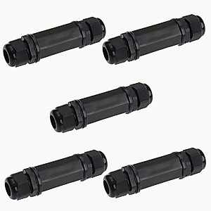 Anmbest 5PCS M22Z Shielded RJ45 Waterproof Cat5/5e/6 8P8C Connector IP67 Ethernet LAN Cable Connector Double Head Outdoor LAN Coupler Adapter Female to Female