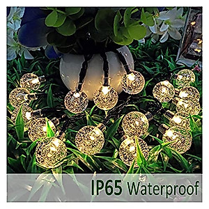 Xiaobei Solar Lights Outdoor Garden, Crystal Ball Solar Lights, Outdoor Decoration Garland Lights, Suitable for Home Garden Decoration, Party Wedding Christmas Decoration