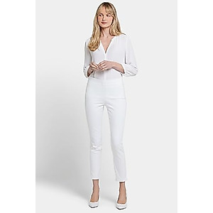NYDJ womens Pull-on Skinny Ankle | Slimming & Flattering Fit Jeans, Optic White, 16 US