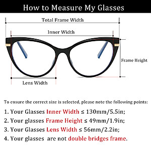 FF FRAZALA Polarized Clip-on Sunglasses Anti-Glare UV 400 Protection Cateye Sun Glasses Clip On Prescription Glasses (Cateye-Black)