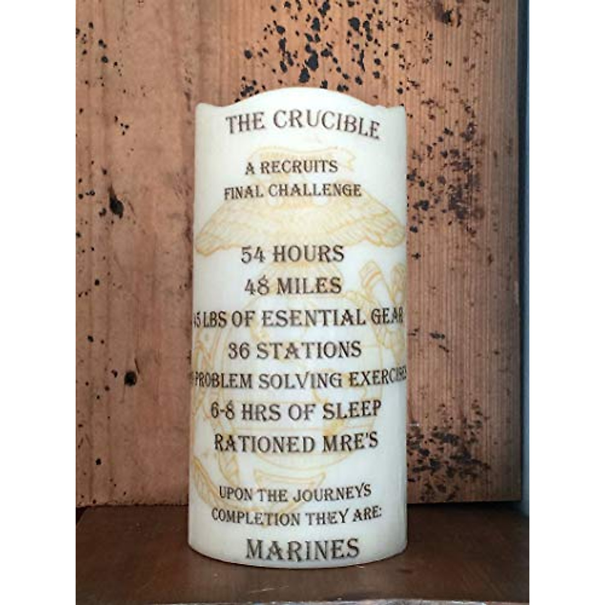 CRUCIBLE CANDLE with EGA- United States Marine Corps (USMC) non-personalized
