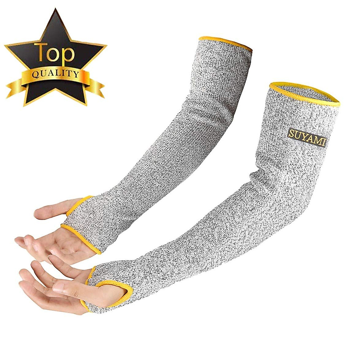 Arm Protection Sleeves, Cut Resistant Sleeves Level 5 Protection, Slash Resistant Anti Abrasion Safety Arm Guards (with thumb hole)