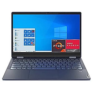 Lenovo Portable Yoga 6 13.3" FHD IPS 2-in-1 Touch Laptop, AMD Ryzen 7 4700U, Webcam, Backlit Keyboard, Fingerprint, WiFi 6, USB-C, AMD Radeon Graphics, Win 10, WOOV 32GB SD (8GB RAM | 512GB PCIe SSD)