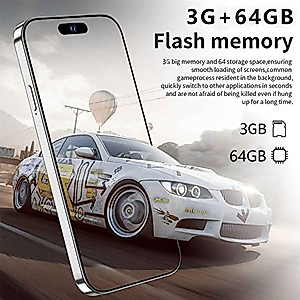 ExAchat G14 Pro MAX Unlocked Cell Phones, 6.82-inch HD Screen Phone, 3+64G Dual SIM Phone with A 128G Memory Card for Android 10 (Four Colors to Choose from) (Purple)