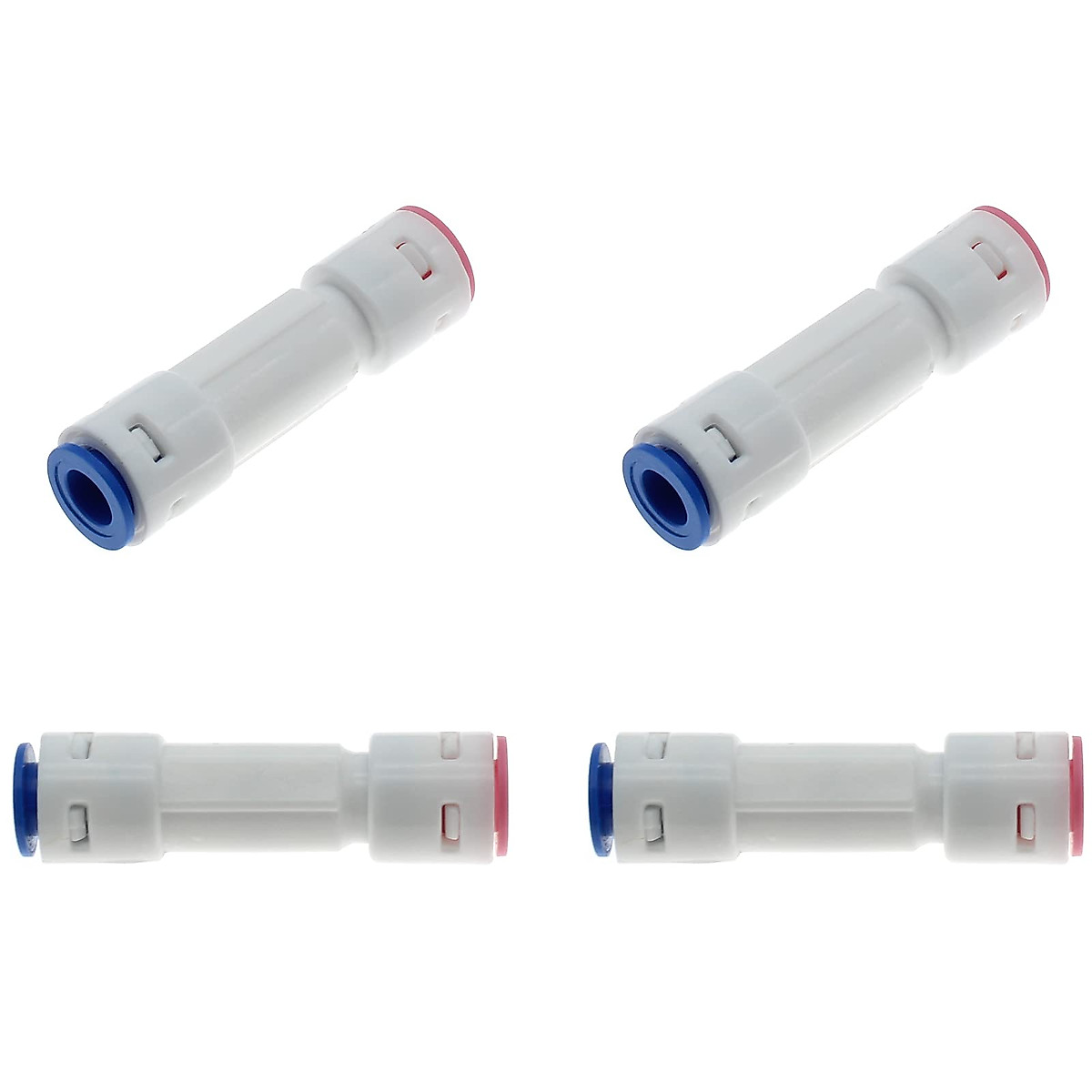 1/4 Inch Quick Connect Check Valve 4 Pcs One-way Through Water Purifier Check Valves for RO Pure Water Reverse Osmosis System[FDXGYH,White]