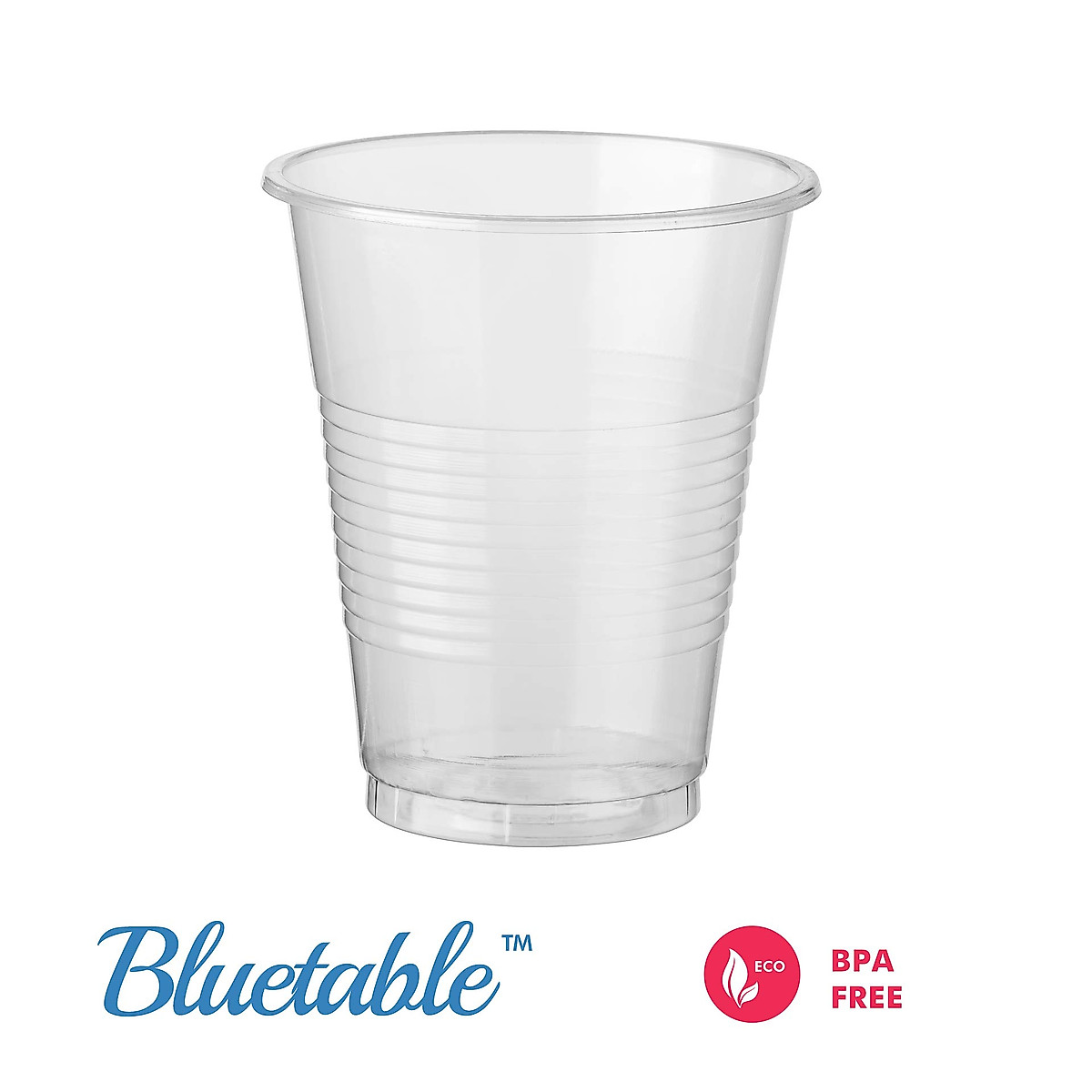 Plastic Cups Bulk Disposable Clear Cups 7 oz - 1200 Count Case BPA-Free - Good For Cold Drinks, Party Cups, Water Cooler Dispenser, Transparent Cups for Juice, Ice Tea, Soda [1200 Pack/Case]