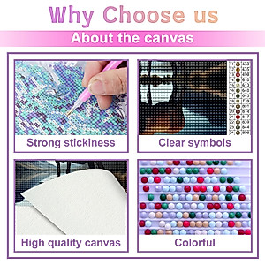 5D DIY Diamond Painting Kits Full Drill,Diamond Painting Kits Art,Animal Diamond Art, Elk on The Water Diamond Painting Craft for Home Office Wall Decor 12x16 inch