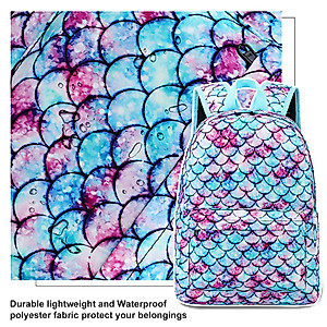 Girls Backpack Preschool School Bag for Kids Elementary Kindergarten Backpack Bookbag (Mermaid)