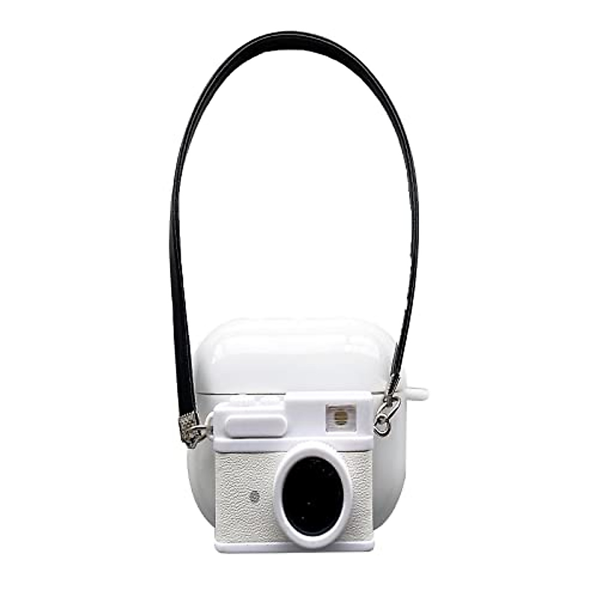 LUVI Compatible with AirPods Pro Retro Camera Case Bag Hand Strap 3D Cartoon Funny Cute Glowing Flash Unique Fashion Shockproof Case for Girls Boys Kids Teens Women