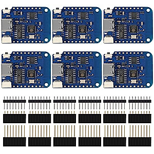 AITRIP 6PCS WeMos D1 Mini V4.0.0 Type-C USB WiFi Internet of Things Board Based ESP8266 4MB Compatible with Arduino MicroPython Nodemcu