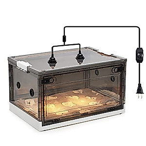 REDDOUDOU Newborn Puppy and Kitten Incubator, Pet Incubator with Pet Heating Lamp, Temperature and Humidity Detection and Cotton Pad 85L
