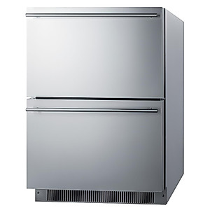Summit Appliance ADFD2D24PNR 24" Wide 2-Drawer All-Freezer; ADA Compliant; Panel-ready Drawer Fronts (Panels Not Included); Temperature Alarm; Door Alarm; For Indoor/Outdoor Use; Fan-forced Cooling