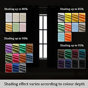 DUALIFE Baby Pink Curtains 45 Inch Length for Kids Room Thermal Insulated Blackout Curtain for Nursery Small Short Window Drape Grommet 52 x 45 Inches Long