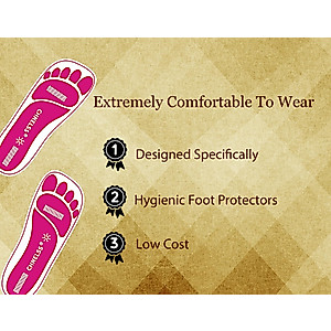 Pink 120Pairs(240Feets)Disposable Spray Tanning Feet Pads for Hygienic Foot Protectors,Comfortable & Hygienic Spray Tan Pads Feet-Specifically for the Spray Tanning Industry or Salon,One Size-Non Slip