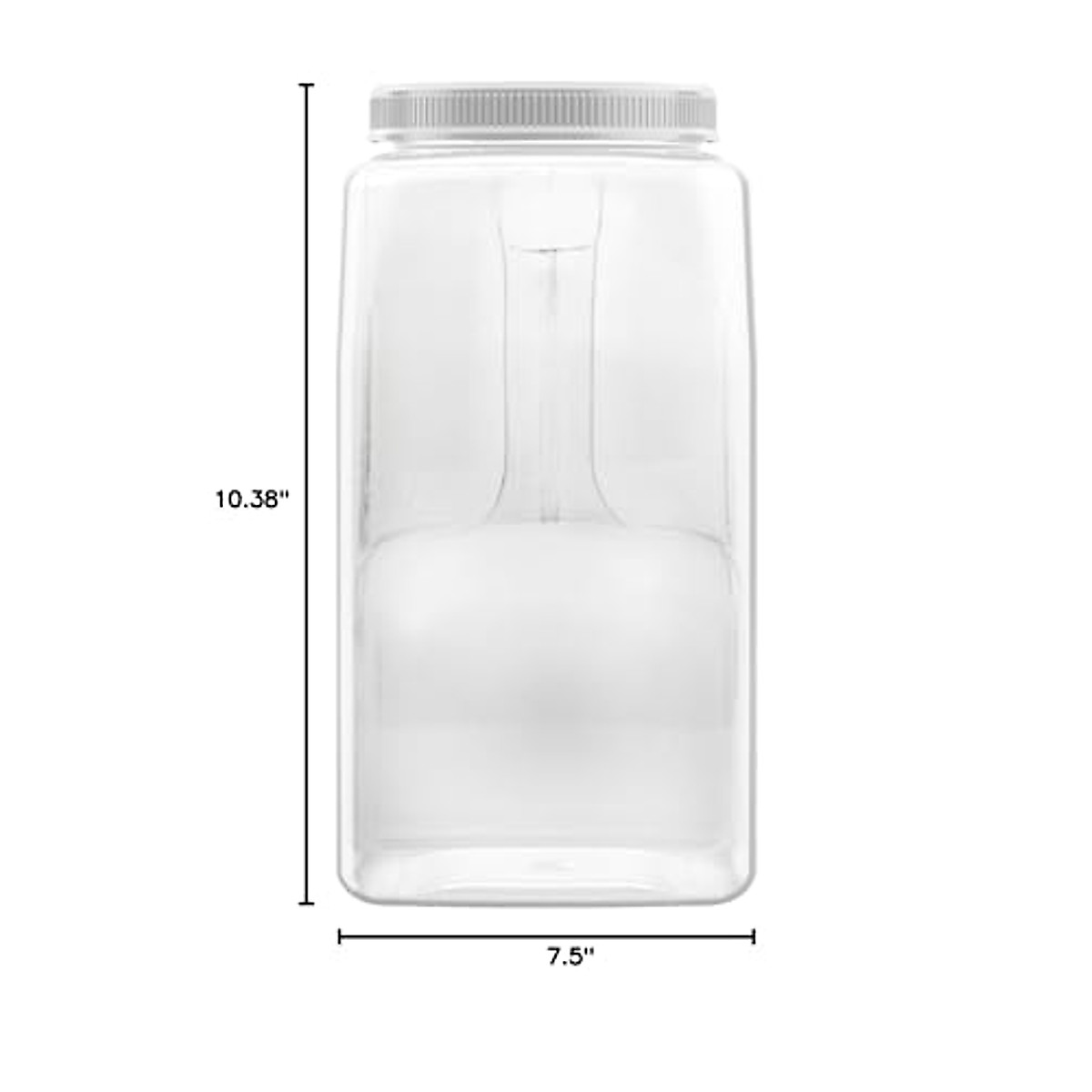 Mountain West Company Oblong Jar with Handle, 4 Pack, Plastic Storage Container, Great for Liquid, 1.25 Gallon Size