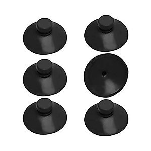 uxcell Rubber Household Wall Round Shaped Attachable Suction Cup 20mm Dia 6 PCS Black