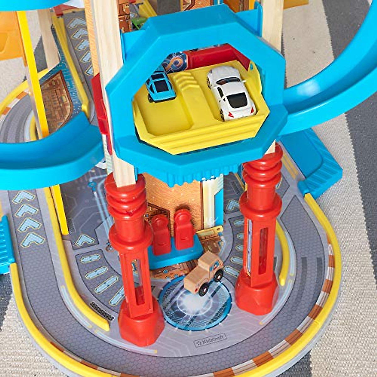 KidKraft Super Vortex Racing Tower 5-Story Race Track Toy for Die-Cast Cars; Storage for 50+ Vehicles, Gift for Ages 3+