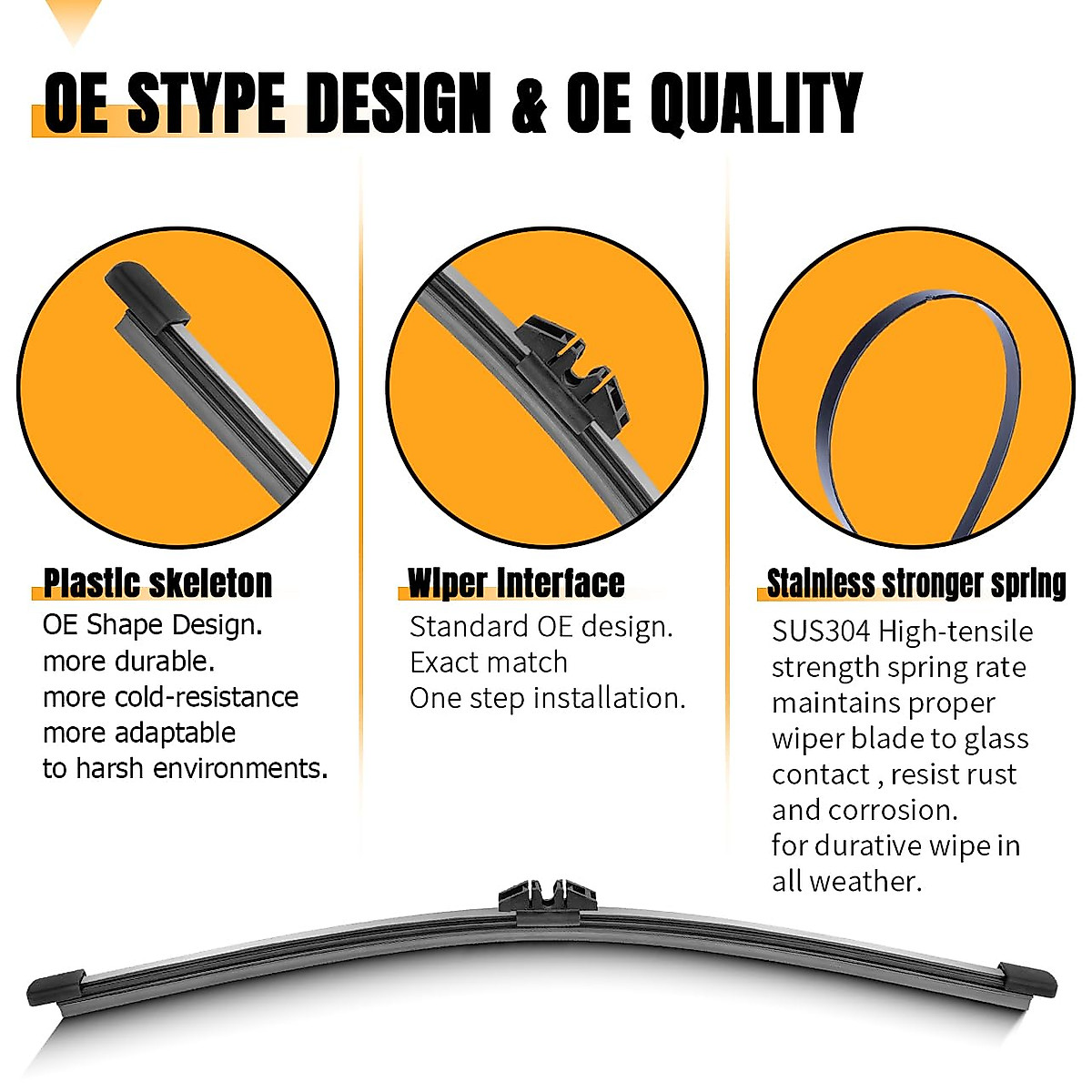 AUTOBOO 11 Inch Rear Wiper Blade for Ford Explorer 2011-2022 Escape 2013-2022 Lincoln MKX 2016-2018-BACK Windshield Wiper Blade -Original Factory Quality OE:BB5Z17526C