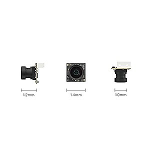Caddx Ant Lite FPV Camera,1.8mm FPVCycle Edition 1200TVL Global WDR FOV 165° 1/3'' CMOS Sensor Analog Camera for FPV Racing RC Drone,Black 4:3