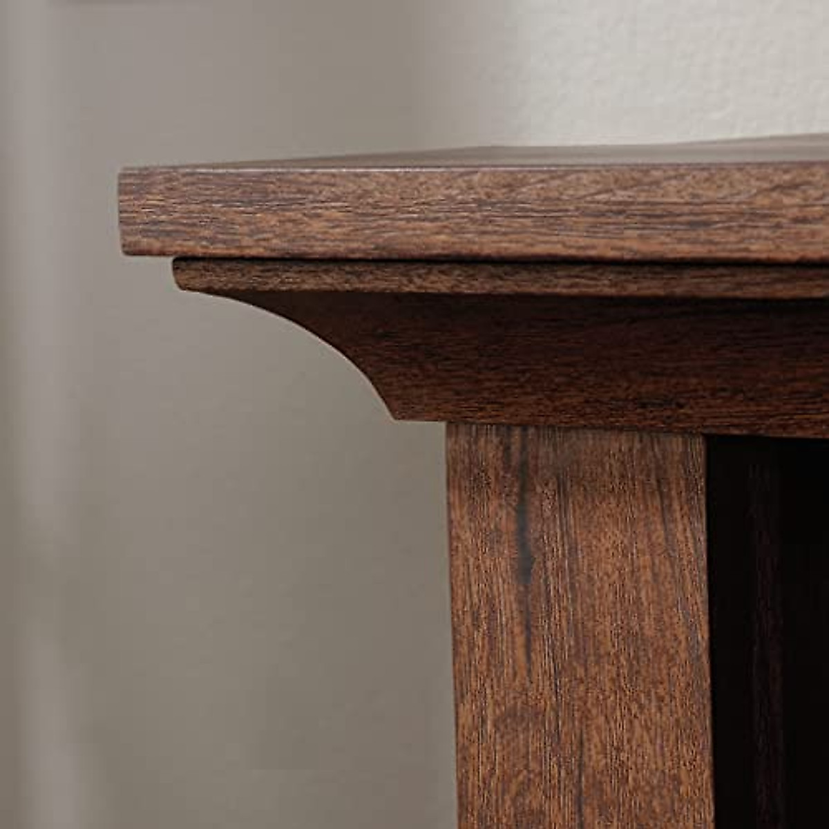 Sauder Miscellaneous Fireplace Credenza, L: 60.0" x W: 16.73" x H: 35.04", Vintage Oak Finish