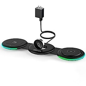 Foldable Wireless Charger 3 in 1 for Travel, Charging Pad for Multiple Apple Devices, Magnetic Charging Station for iPhone 14/13/SE/12/11, iWatch Series, AirPods Pro, 18W Adapter Included