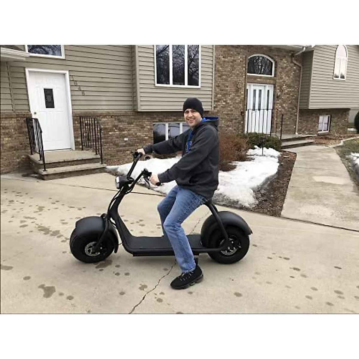 2000w Motor Lithium Electric Scooter for Adults, Fat Tire Electric Scooter with Seat, LCD Display, Bright LED Headlight, Hydraulic Front and Rear Brakes and Wide Deck