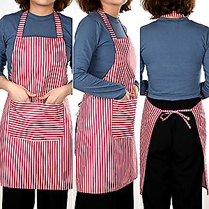 SATINIOR 3 Pieces Kitchen Aprons for Women Cute Floral Apron for Women with Pockets Adjustable Waist Aprons for Kitchen Cooking Housework