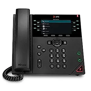 Poly - VVX 450 Business IP Phone (Polycom) - 12-Line, Color IP Desk Phone with Handset - POE - 4.3" Color LCD Display