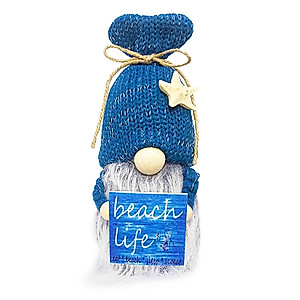 AMOH JERCY Ocean Theme Coastal Gnomes Plush with Starfish Beach Theme Sign Summer Gnomes Plushie Ornaments Tomte Elf Fall Thanksgiving Christmas Decorations Gifts Gnomes for Ages 12+