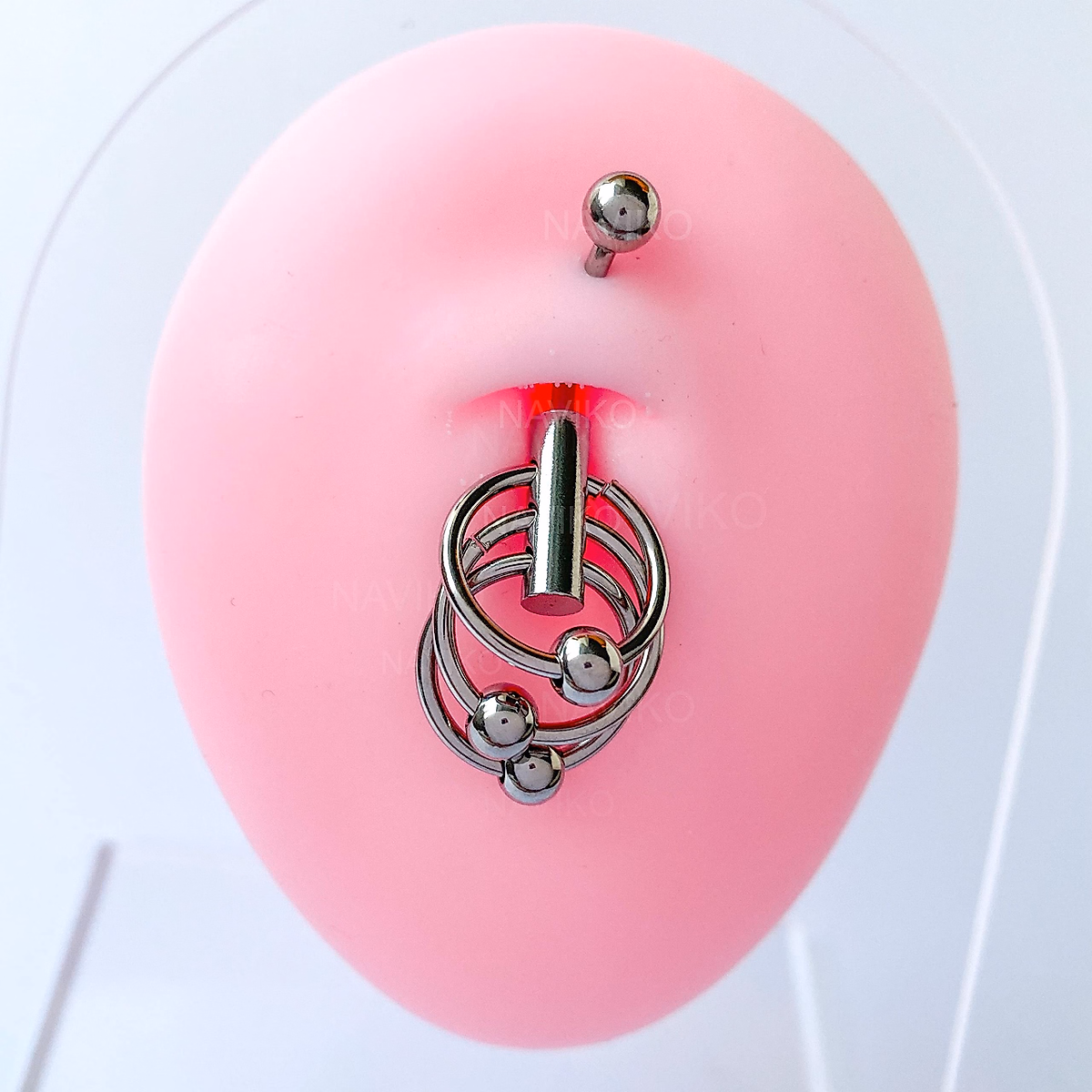 NAVIKO Vch Piercing Jewelry for Women - Vch Jewelry Vertical Hood Piercing Jewelry - Piercing Barbell Steel - Hood Jewelry 14g Curved Barbell Rings