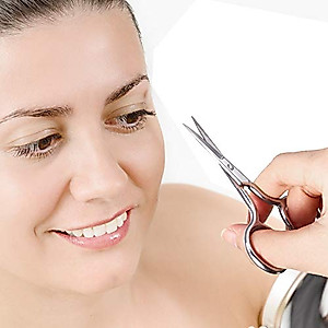 3 Pack Small Nose Scissors Facial Hair Scissors Mini Beauty Scissors Stainless Steel Trimming Pointed Scissor for Grooming Eyebrows, Nose, Mustache, Beard