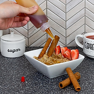 Cornucopia Brands 4oz HDPE Plastic Squeeze Bottles w/Yorker Tips (6-Pack), Empty Refillable Bottles for Arts, Crafts & Kitchen (6-Pack)