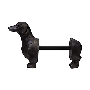 Creative Co-Op Dachshund Dog Paper Towel Holder Entertaining Tools, Bronze