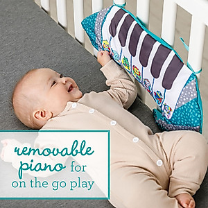 Infantino Grow with Me 3-in-1 Tummy Time Piano - 35 Sensory Stimulating Sounds, 3 Ways to Play, Tiny to Toddler, Attaches to Cribs, Tummy-Time