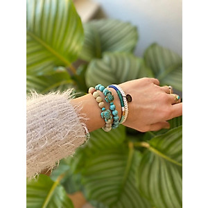 Fahlo Sea Turtle Tracking Bracelet, Elastic, Supports The Sea Turtle Conservancy, one Size fits Most for Men and Women (Crystal Blue)