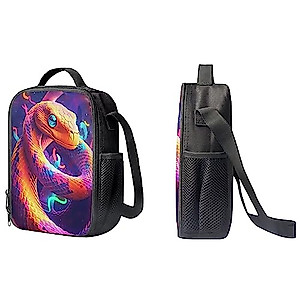Cool Snake Backpacks for Girls Boys School Cute Kids Backpack Bookbags with Lunch Box Pencil Bag for School Elementary Girl Boy Cute Animal School Bag