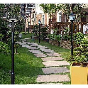 Krled Post Top Light 150W LED Area Light 16000Lm Pure White (500W Equivalent) Garden Pole Lights Outdoor Post Top Lamps Pathway Pole Light Fixture for Street Yard Garden