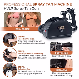Spray Tan Machine - HVLP Spray Tan Gun with Sleek Design - Professional Spray Tanning Machine for Salon and Mobile Spray Tan Owners by Bronze Tan