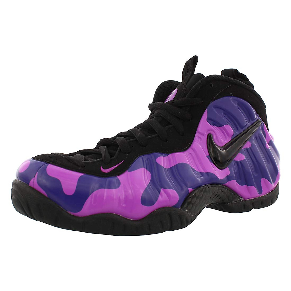 Nike Air Foamposite Pro Mens Mens 624041-012, Black/Court Purple/Hyper Viole, 11.5
