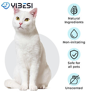 Yibesi Tear Stain Remover Powder for Dogs & Cats - Gentle Formula for Absorbing Tears, Lightening & Preventing Stains - Safe and Effective -2.8 Oz.