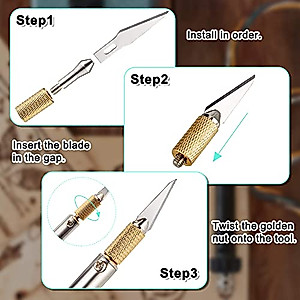 19 Pieces Electric Hot Knife Cutter Tool, Multipurpose Hot Knife Stencil Cutter with Metal Stand, 14 Pieces Blades, 3 Pieces Chuck Sleeves for Cutting Carving Soft Thin Foam Making Stencils
