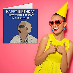 Funny Birthday Cards for Women Men - Great Scott - Happy Birthday Card for Mom Dad Papa Pops Brother Sister Grandma Grandpa Uncle Step Dad, 5.7 x 5.7 Inch Joke Humor Rude Greeting Cards