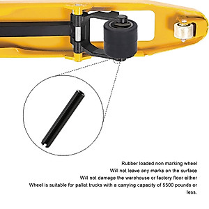 Truck Load Wheel 80x70mm, Stainless Steel Rubber, Scratch Replacement for 6024 Bearing, Suitable for Pallet Trucks