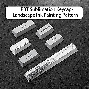 Replaceable Keycaps,73 PBT Sublimation Keycaps,with Cute Patterns,Abrasion Resistance,easy to Install,Suitable for Mechanical Keyboards (#3)